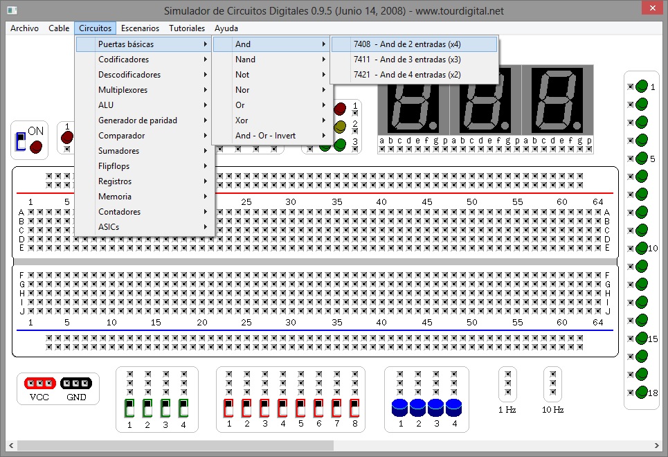 Electromaton :3: Pratica #20 "Simulador de circuitos digitales ...