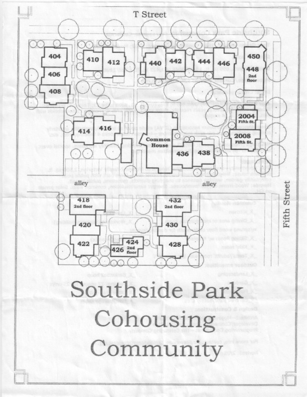 Intentional Community: Area cohousing fact sheets and site designs