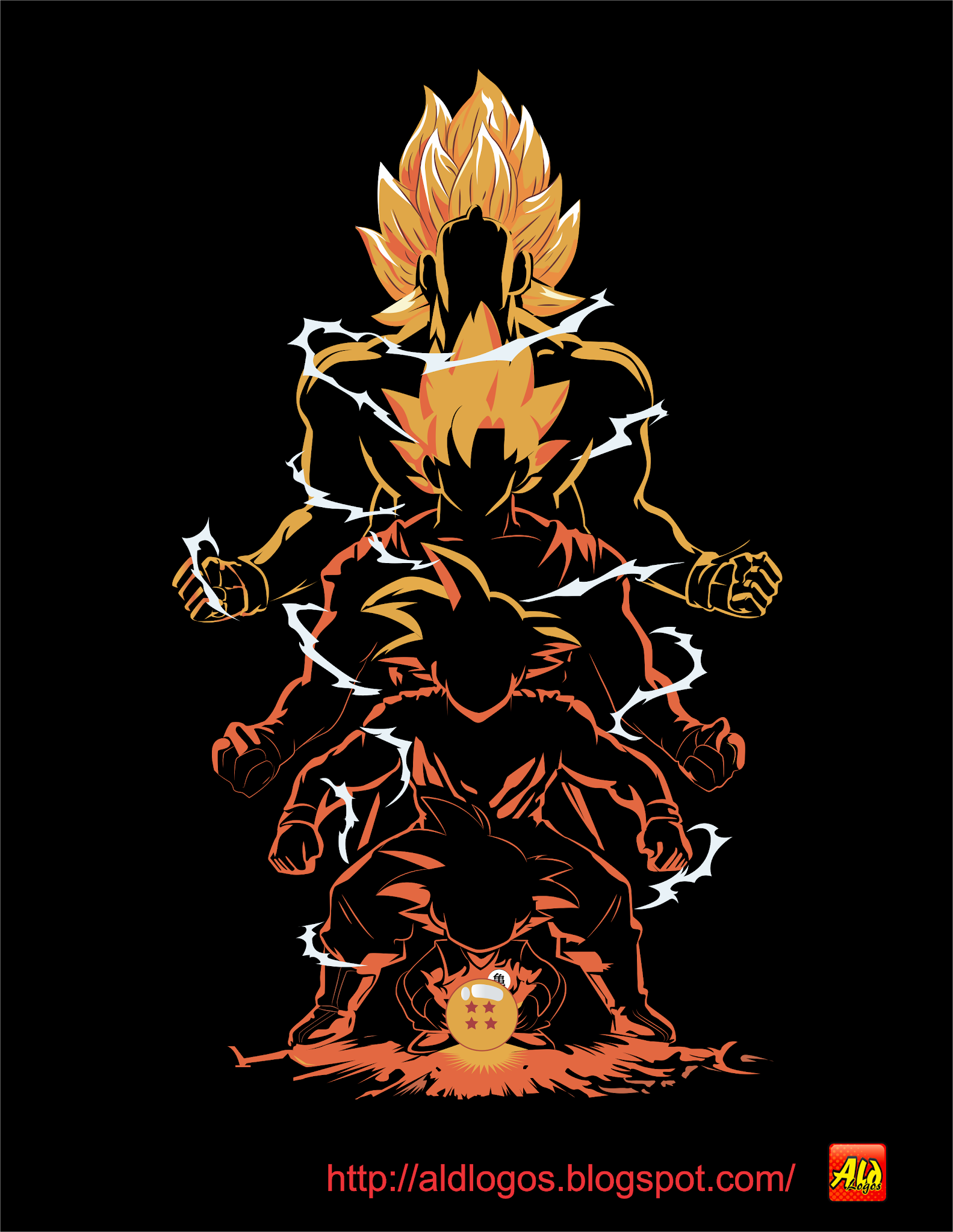 Goku super sayayin Vectorizado - AldLogos