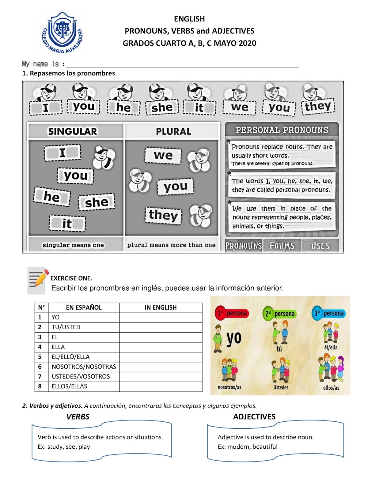 MAUXIPRIMARIACUARTO: Prácticas de inglés