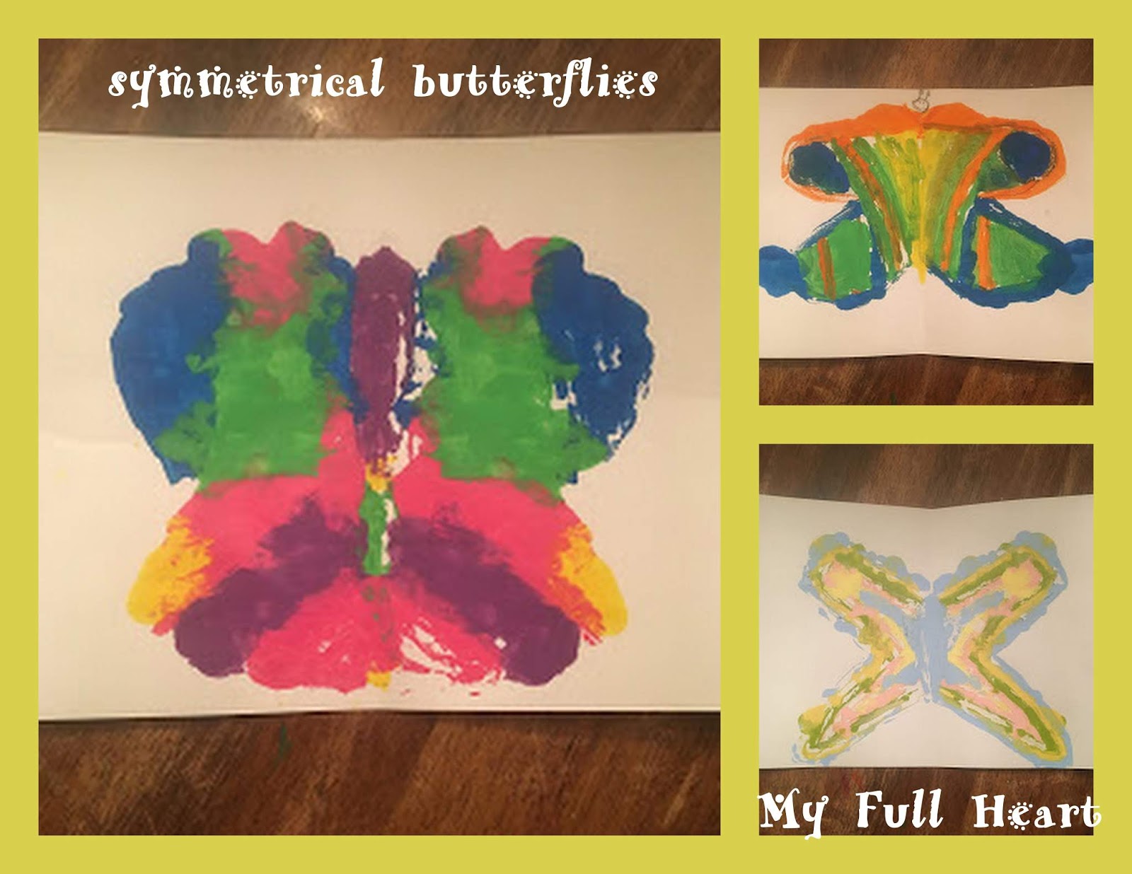 My Full Heart: 100 Days of Art: Symmetrical Butterflies (day 10)