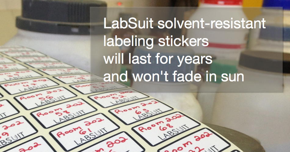 Solvent-resistant labeling stickers is our guarantee that the chemical ...