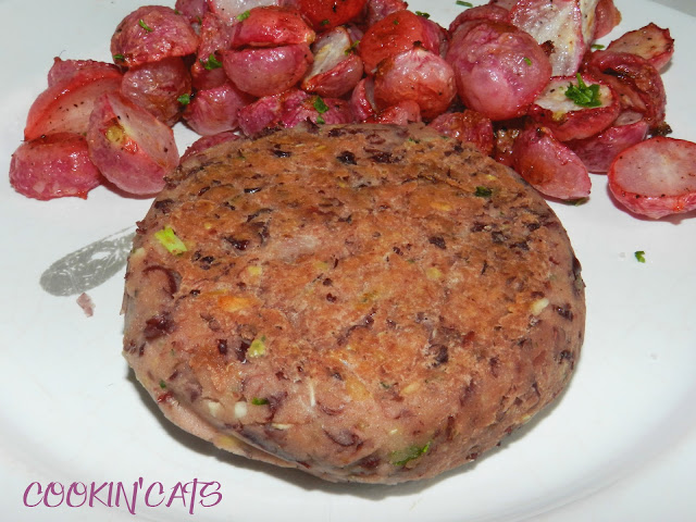 "STEAKS" DE HARICOTS ROUGES AUX CHAMPIGNONS (sans gluten, végétalien)