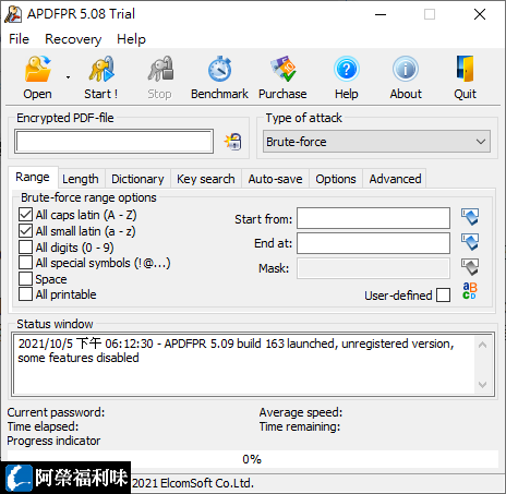 [正版購買] Advanced PDF Password Recovery 5.20.196 - 解除PDF限制 破解PDF密碼 - 阿榮福利 ...