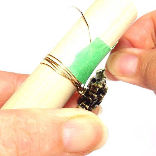 How to Make a Wire Wrapped Shank Button Ring Tutorial / The Beading Gem