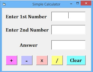 How to make a simple calculator in visual basic 6.0