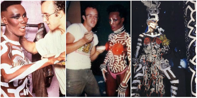 Behind the Scenes Photographs of Grace Jones Being Painted With Tribal ...