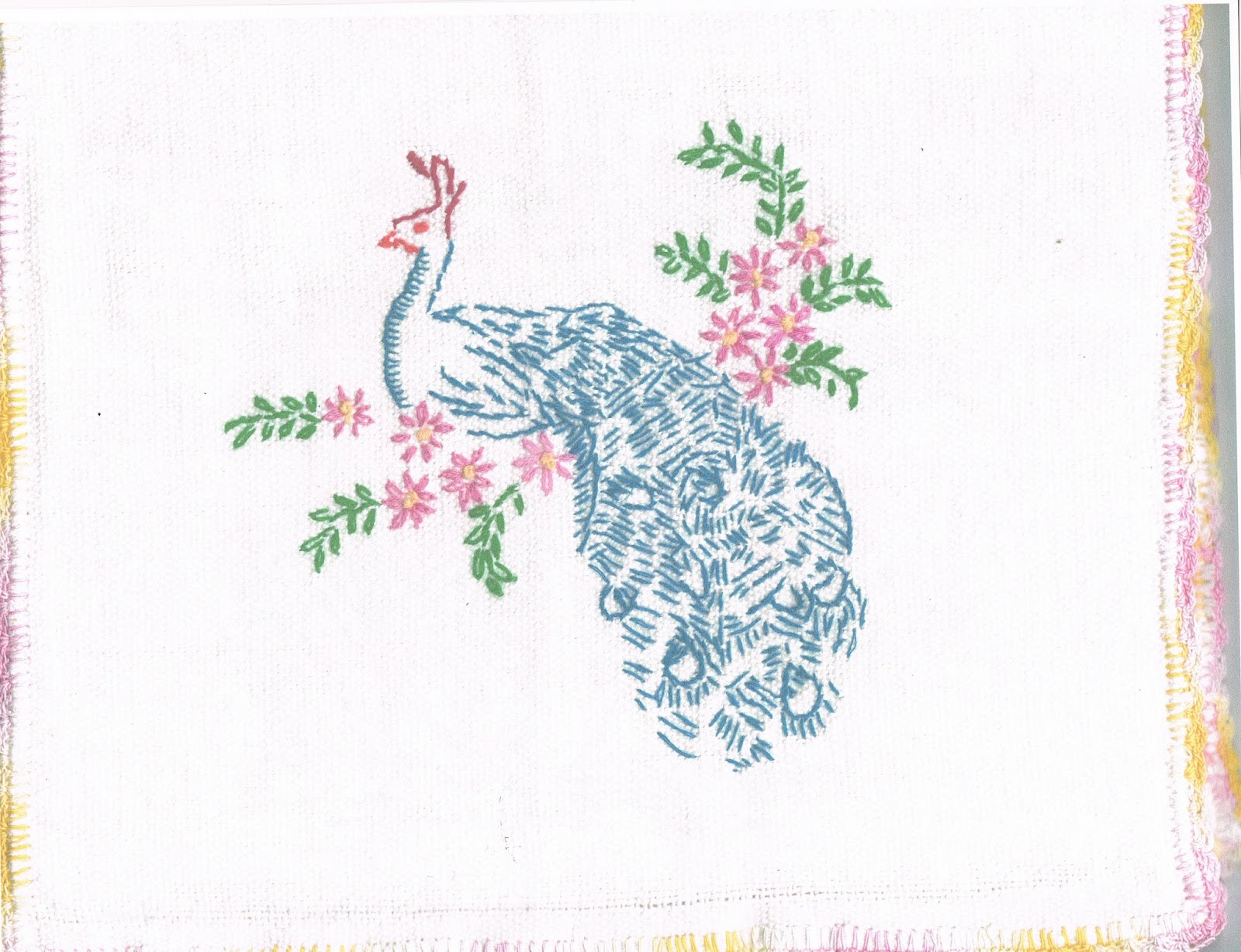 August 53 Peacock Hand Embroidery And Transfer Eze