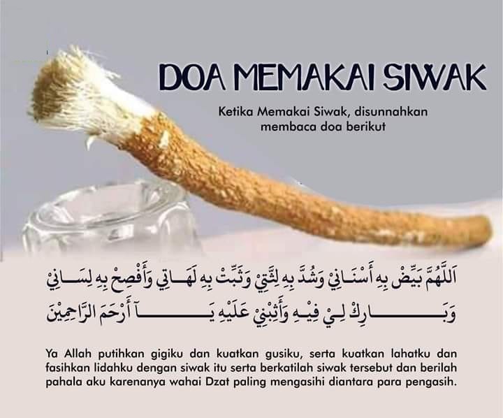 Doa Bersiwak Lengkap Arab Latin dan Artinya