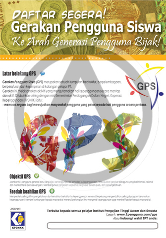 adhamreka enterprise: Design - Poster Gerakan Pengguna Siswa Anjuran ...