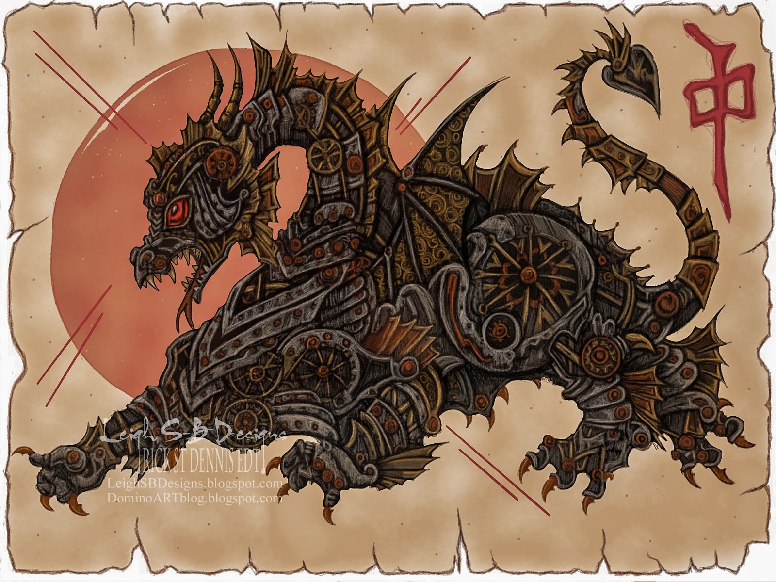 LeighSBDesigns: Chinese Steampunk Dragon - Rick St Dennis EDT project