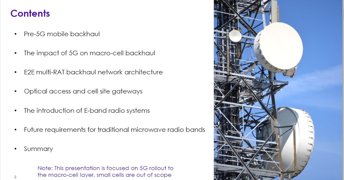 The 3G4G Blog: Prof. Andy Sutton: Backhauling the 5G Experience - Jan 2020