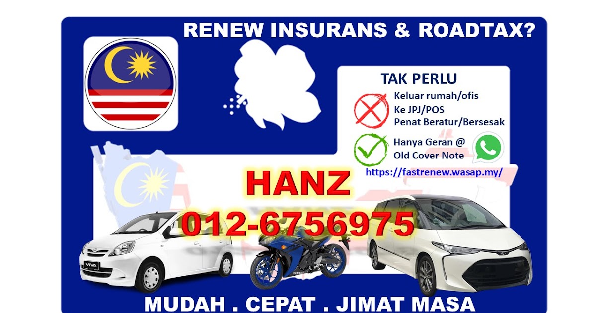 RENEW INSURANS DAN ROADTAX ONLINE