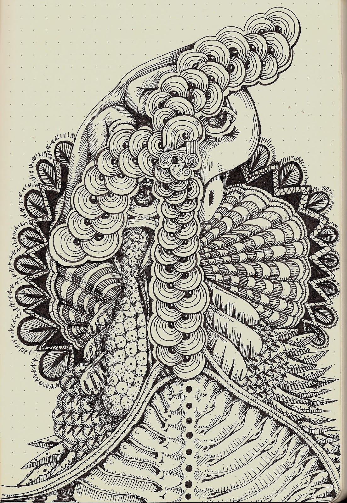 Turkey Day #zentangle – Life Imitates Doodles