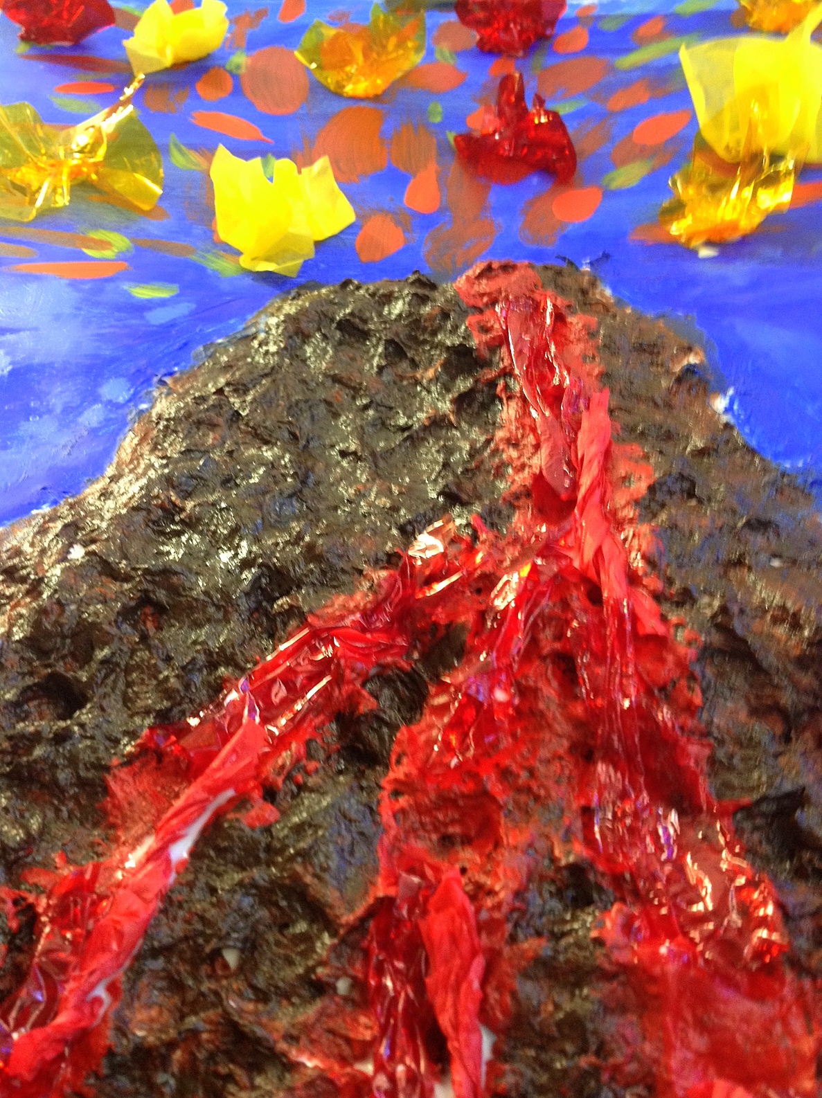 Tissue Paper Volcano Art at Rose Longstaff blog