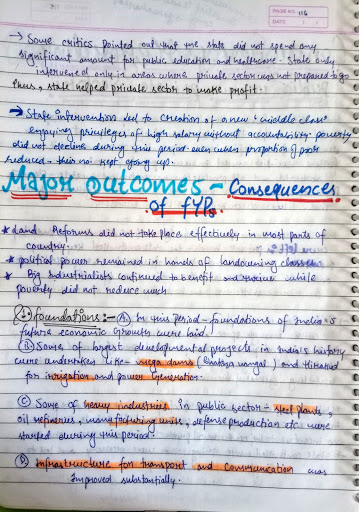 Handwritten notes of Politics in Planned Development - Political ...