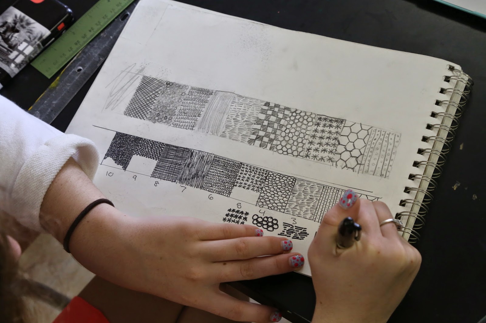 Grauer Art: Line Technique Drawing, 8th Grade Art