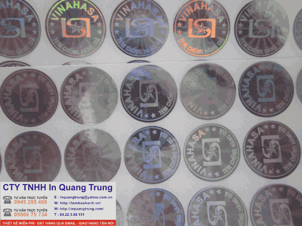 In Quang Trung chuyên: In tem chống hàng giả, tem bóng, tem bạc, tem ...