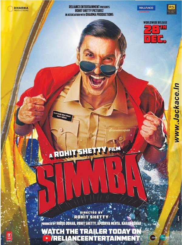 Ranveer Singh Starrer Simmba First Look Posters; Release On 28 December ...