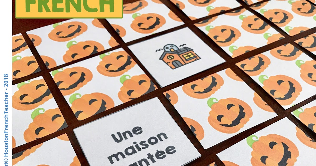 French Halloween Activities (activités) - French Halloween Memory ...
