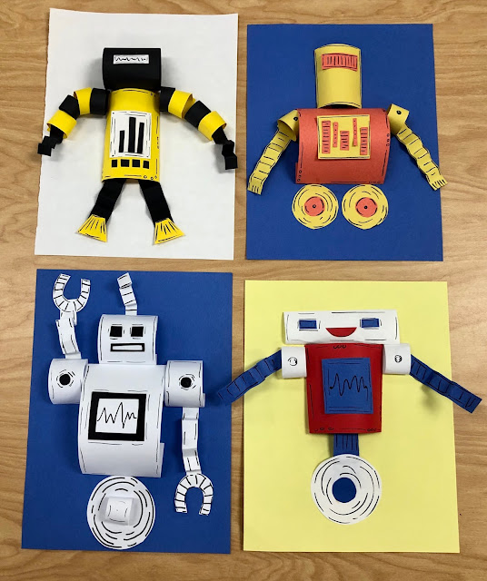 Art with Mr. Giannetto: 2nd Grade Robots