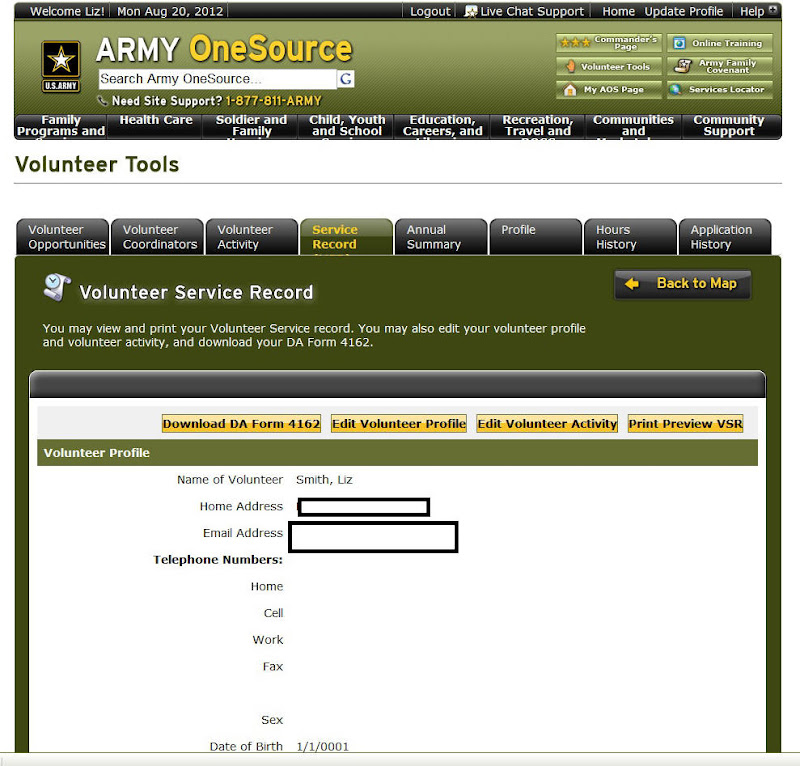Love, Joy and Peas: How to Log Your Volunteer Hours With My Army Once ...