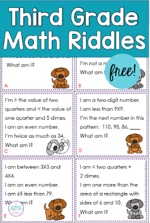Primary Inspiration: MORE Third Grade Math Riddles for 1 through 120!