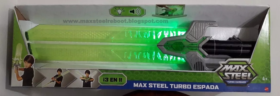 Max Steel Reboot: Max Steel Turbo Espada 2017 verde para juego de rol