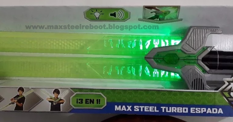 Max Steel Reboot: Max Steel Turbo Espada 2017 verde para juego de rol