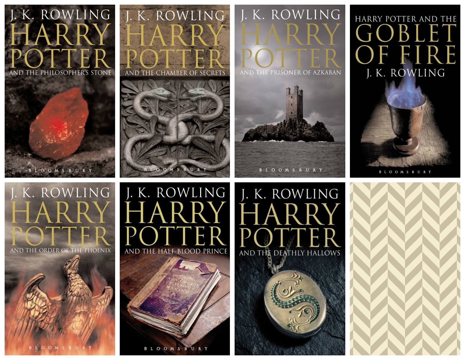 Many Covers Monday - ALL THE HARRY POTTER SERIES
