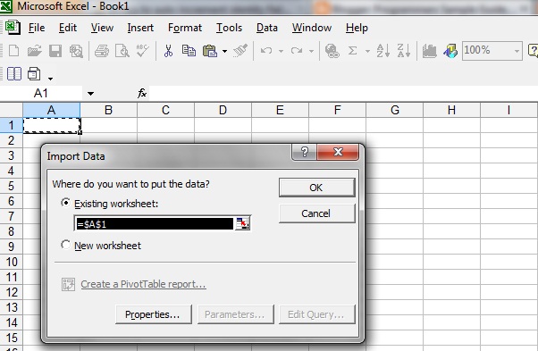 Programmers Sample Guide Import A Csv File Into Excel