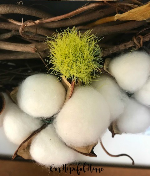 Our Hopeful Home: DIY Fall-Inspired Rustic Cotton Boll Wreath