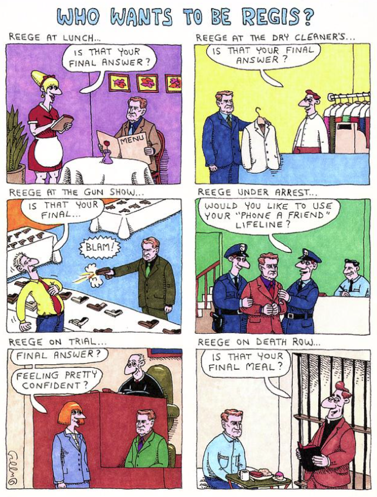Night Deposits My Regis Philbin Cartoon In The New Yorker Circa 2000