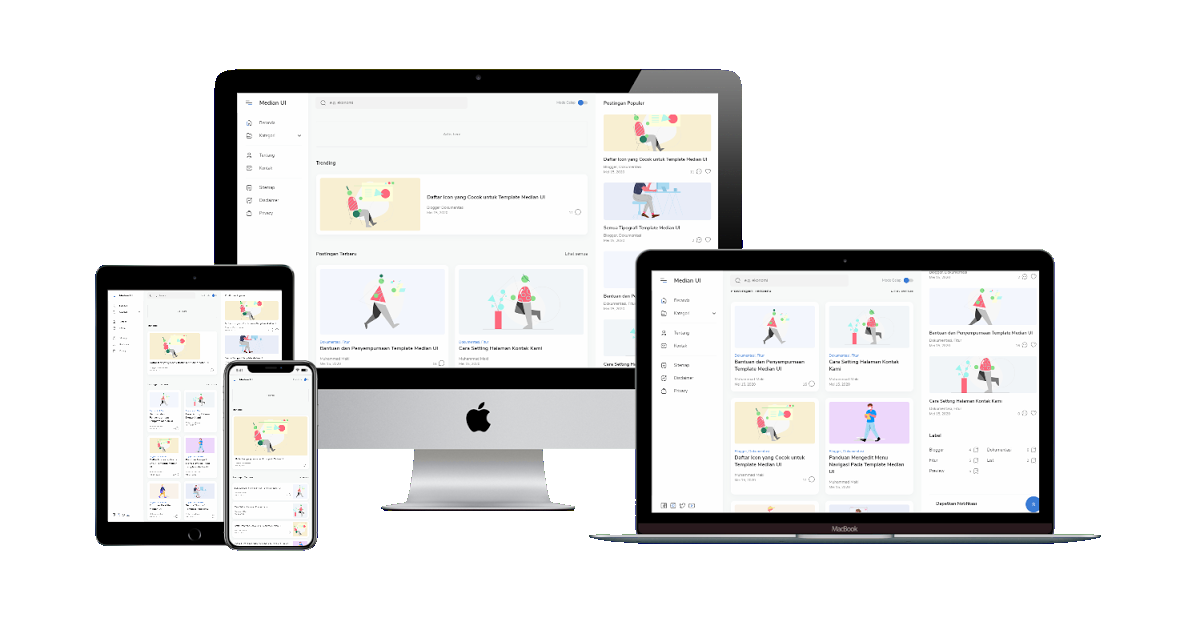 √ Download Gratis Template Blogger Premium Median UI v1.3 - DhykaShare