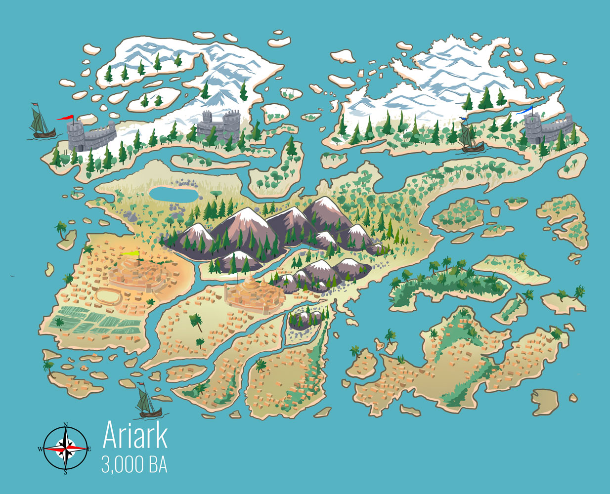 Map of Ariark - Cartoonist ARiF