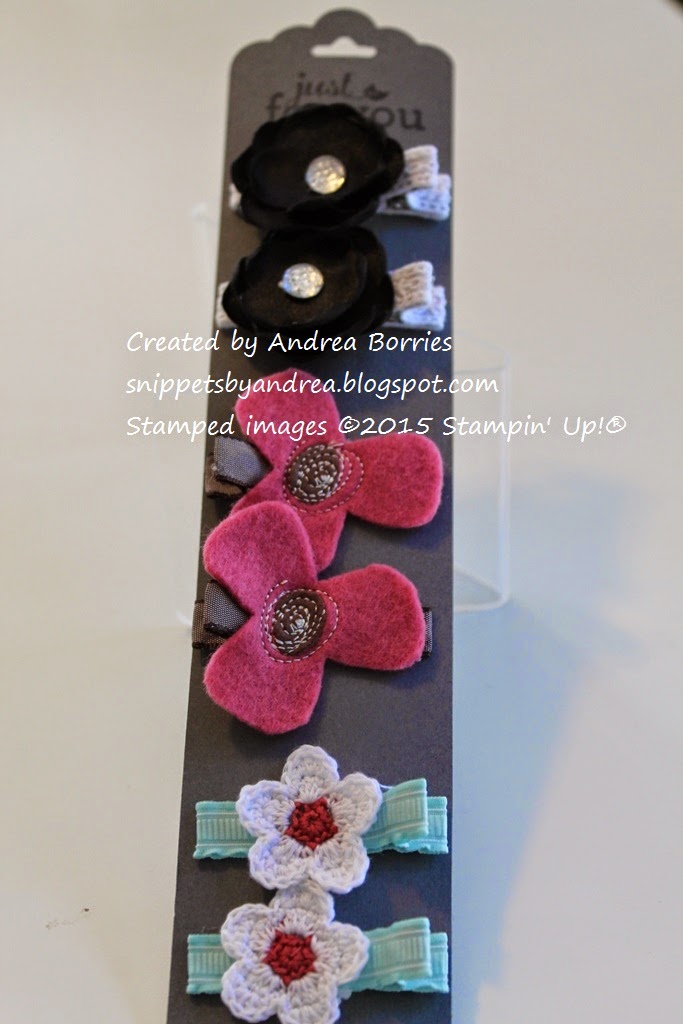 Snippets: Barrettes for a first birthday