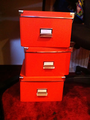 everywhere orange: Orange IKEA storage boxes