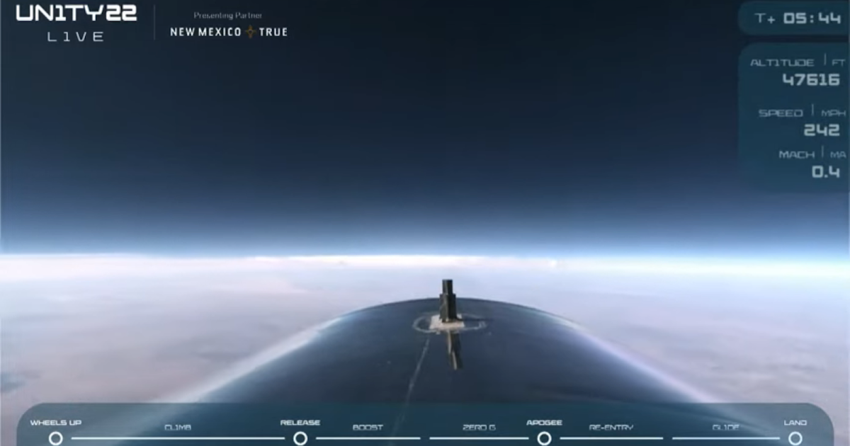 News Spazio: VSS Unity 22, grande successo del 1° volo spaziale ...