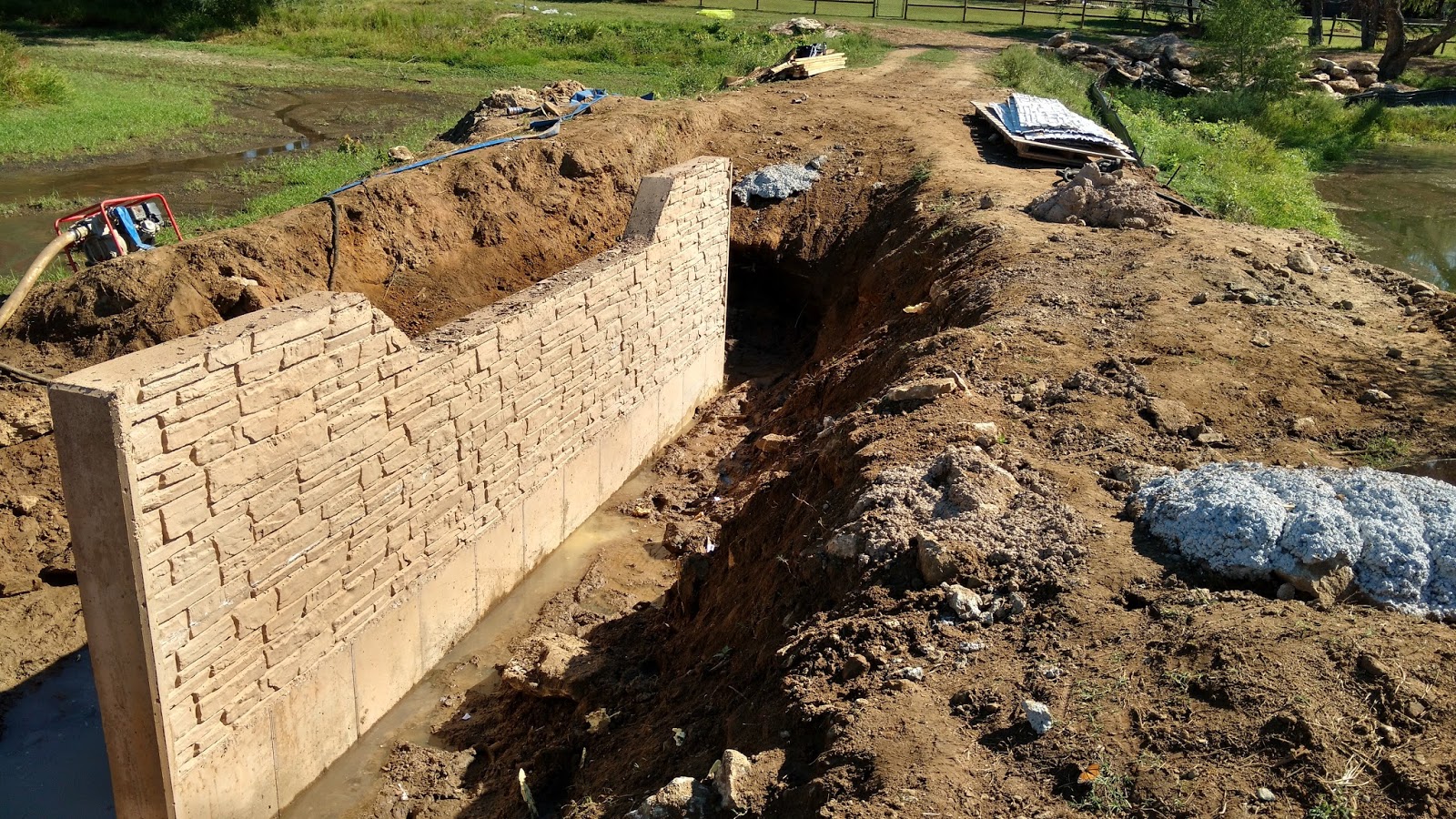 Grounds Department Blog: #3 Pond Dam Construction Complete