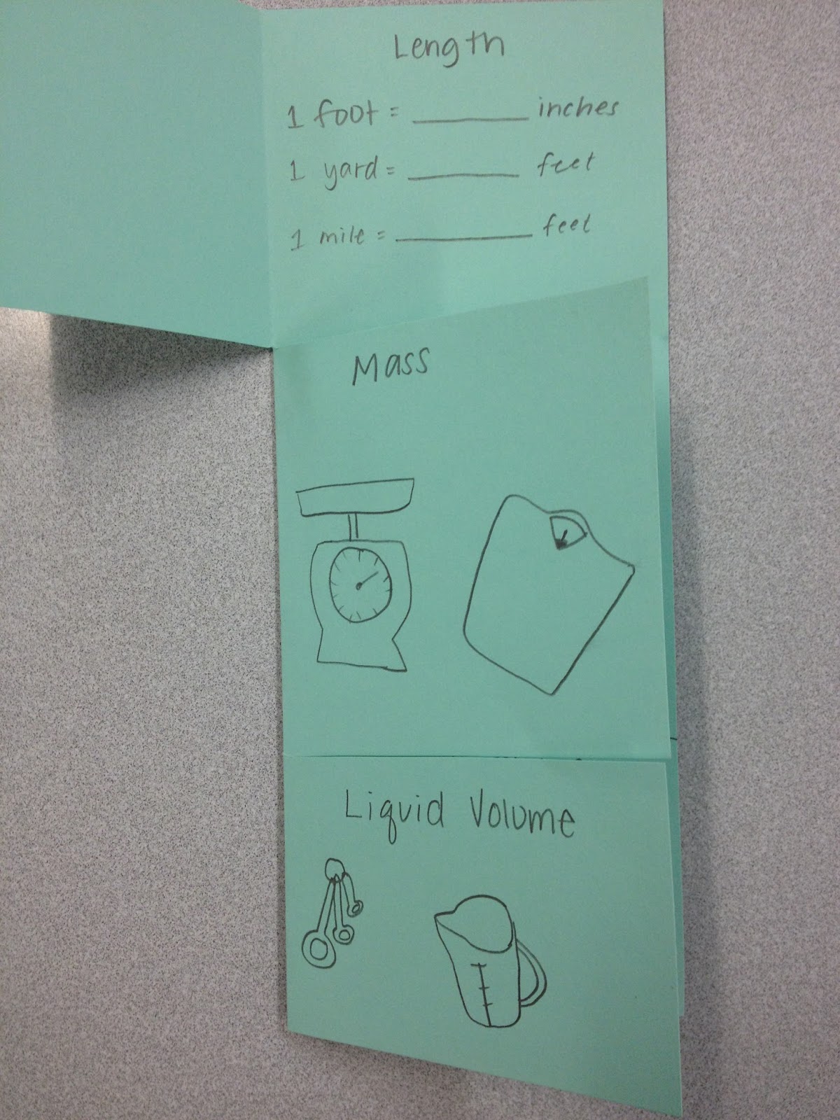 Elementary Classroom Ideas: Length, Mass, Liquid Volume Flip Book