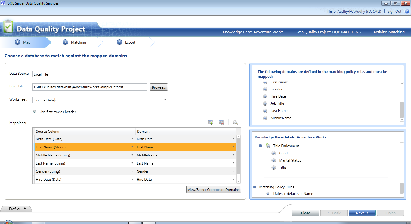 Tutorial DQS SQL SERVER ( Data Cleansing Data Matching ) [ Kualitas Data, Stikom Surabaya ]