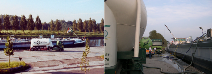 Ship loading with chalk slurry | Withofs Bulk Logistics