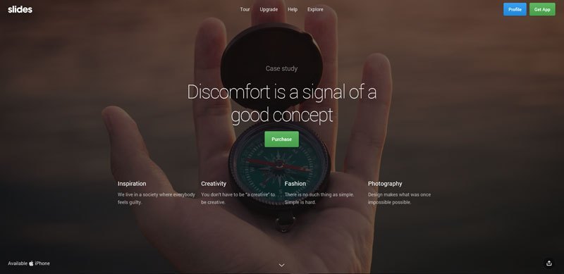 Free Horizontal Scrolling Website Template - Collage Template