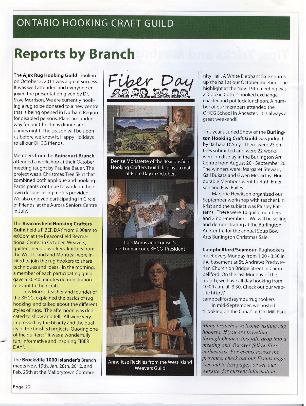 OHCG Newsletter / In the News