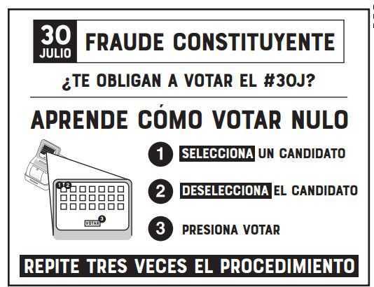 Pueblo de Venezuela: La opción es votar nulo