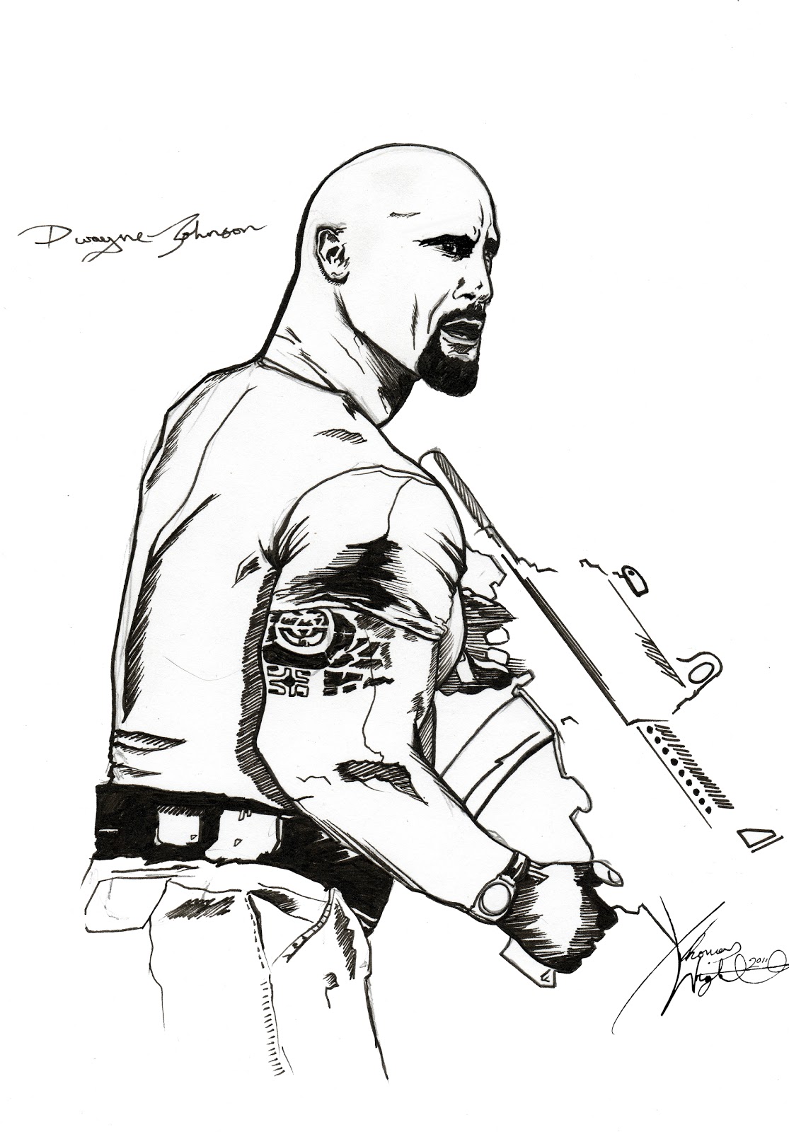Dwayne Johnson The Rock Pages Coloring Pages