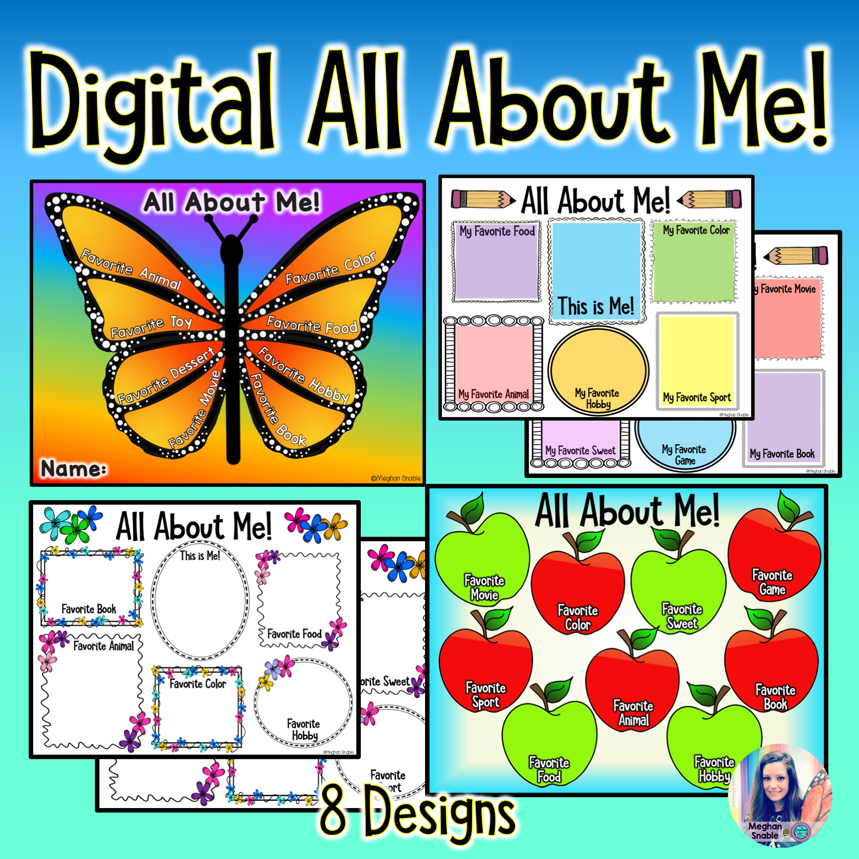 The Creative Colorful Classroom: Digital All About Me!