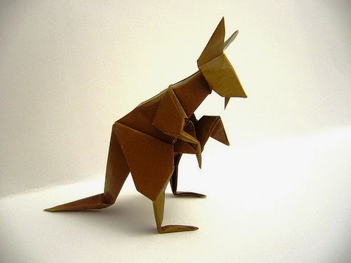 origami kangaroo easy ~ simple origami instructions