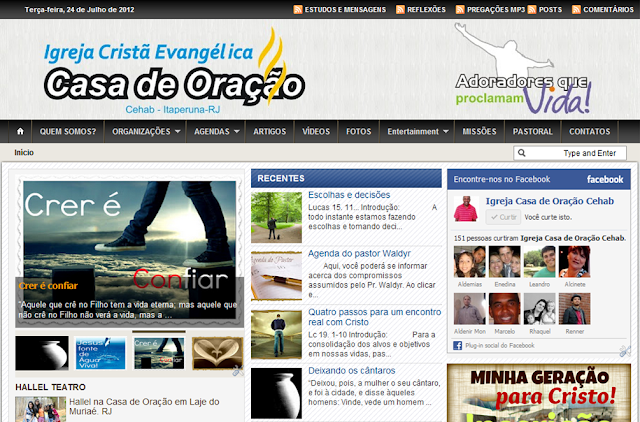 Nova Página Casa De Oração Cehab Igreja Casa De OraÇÃo Cehab
