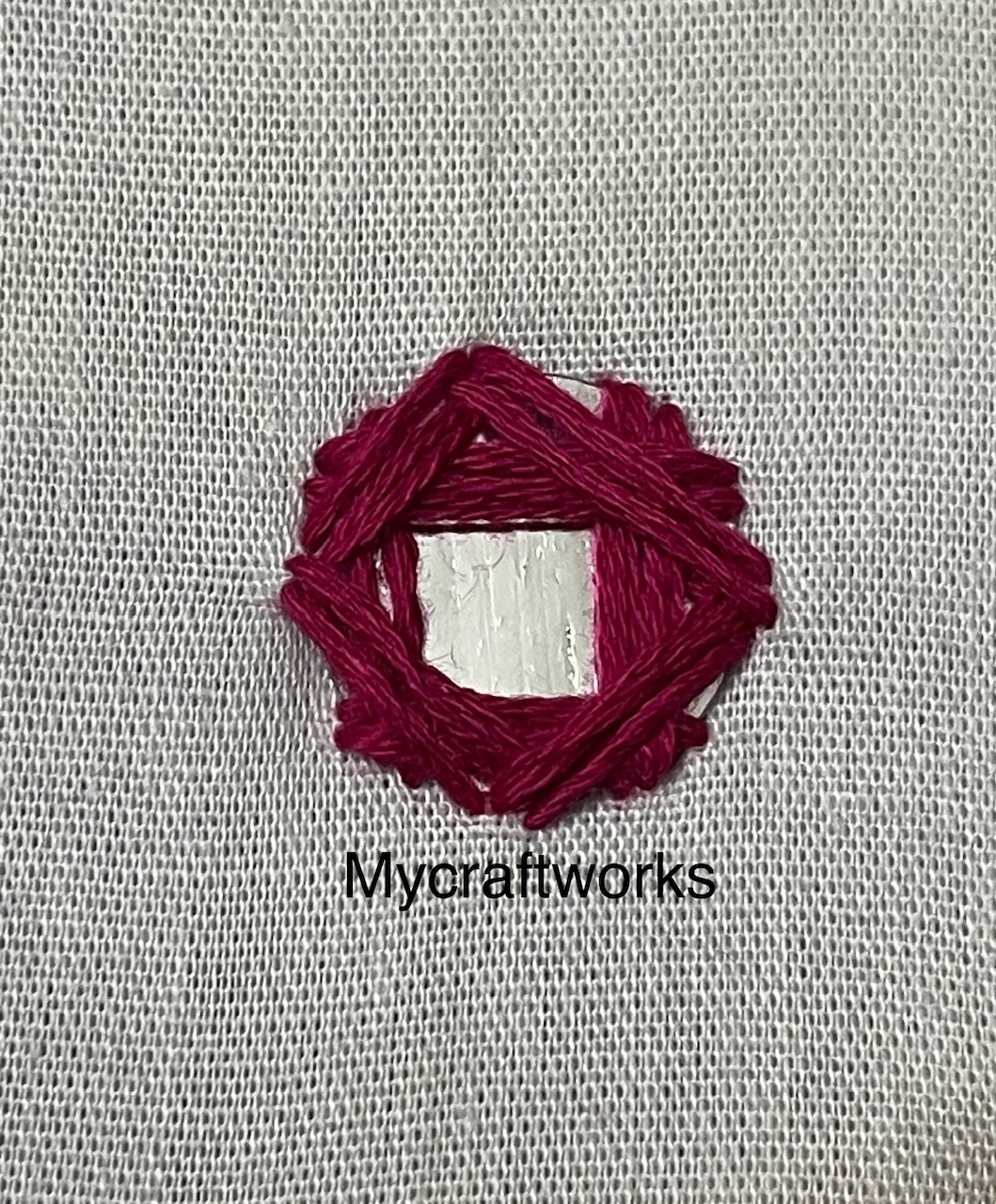 MY CRAFT WORKS: Mirror Work - 1, Easy mirror work for beginners